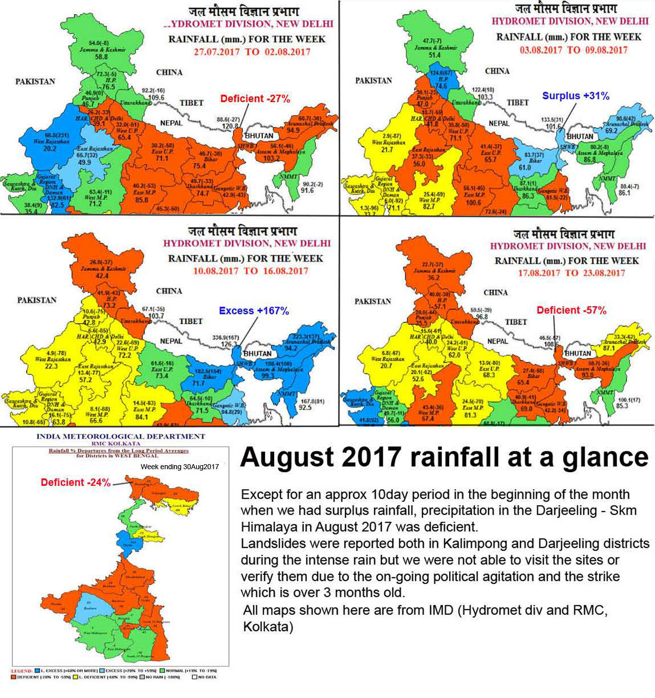 Visions of Hell: Rainfall data of Darjeeling- Sikkim Himalaya (August 2017)