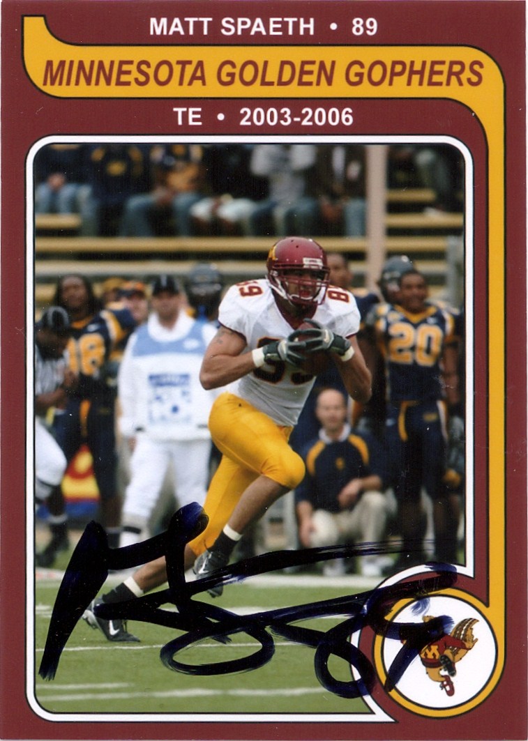Minnesota Sports Autograph Project: MATT SPAETH