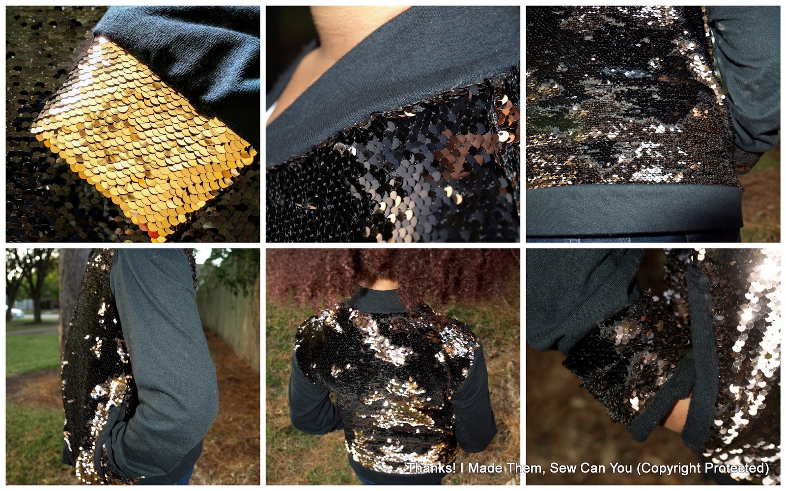 Thanks! I made them!: Reversible Sequin Bomber Jackets Two Ways: Mommy ...