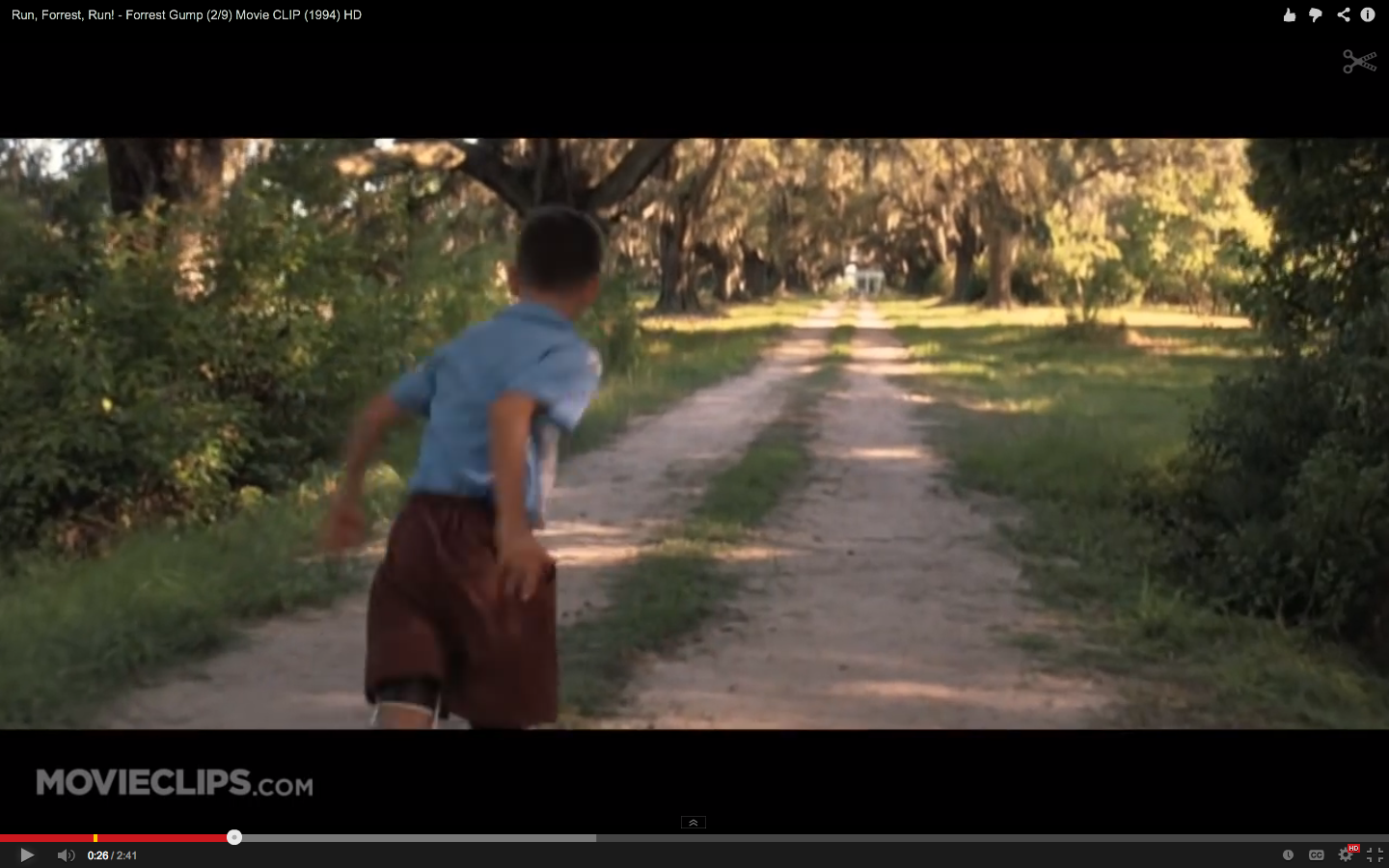 Maci Arms TCF 312: Midterm Blog Post: "Run Forrest Run!" Scene Analysis