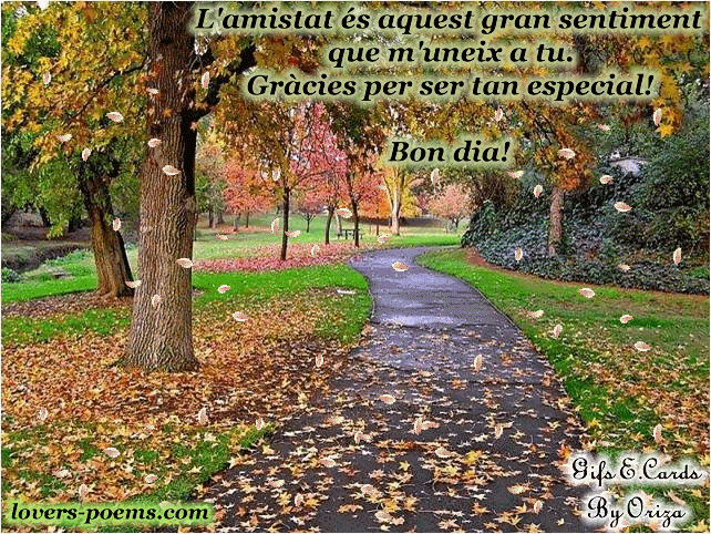 Gifs by Oriza - Frases - Català: Bon dia! L'amistat és...