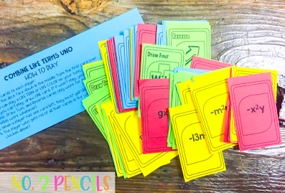 Combining Like Terms UNO Card Game | No. 2 Pencils