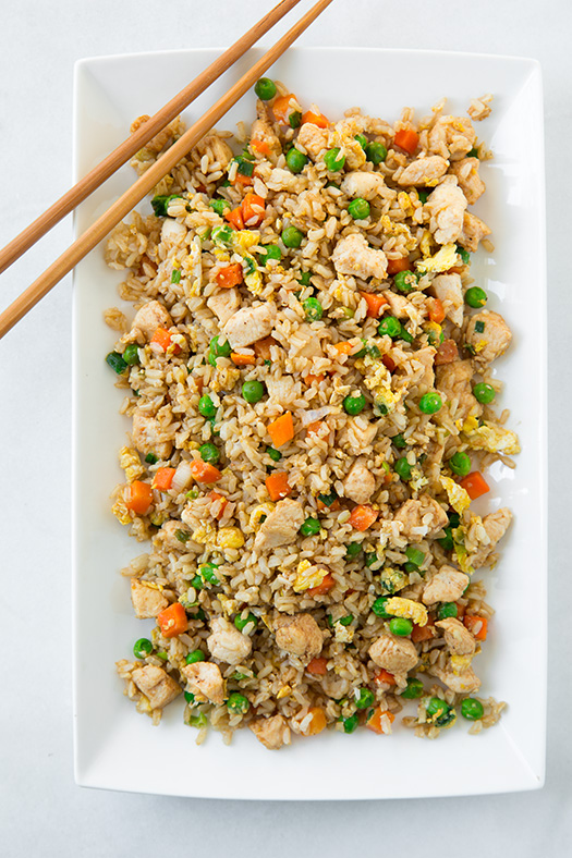 with a sprinkle of fancy Chicken Fried Rice