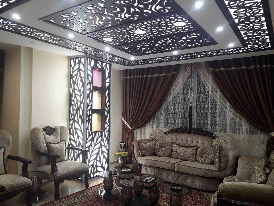 habillage mural bois salon moderne ADM plus - Sigma décoration