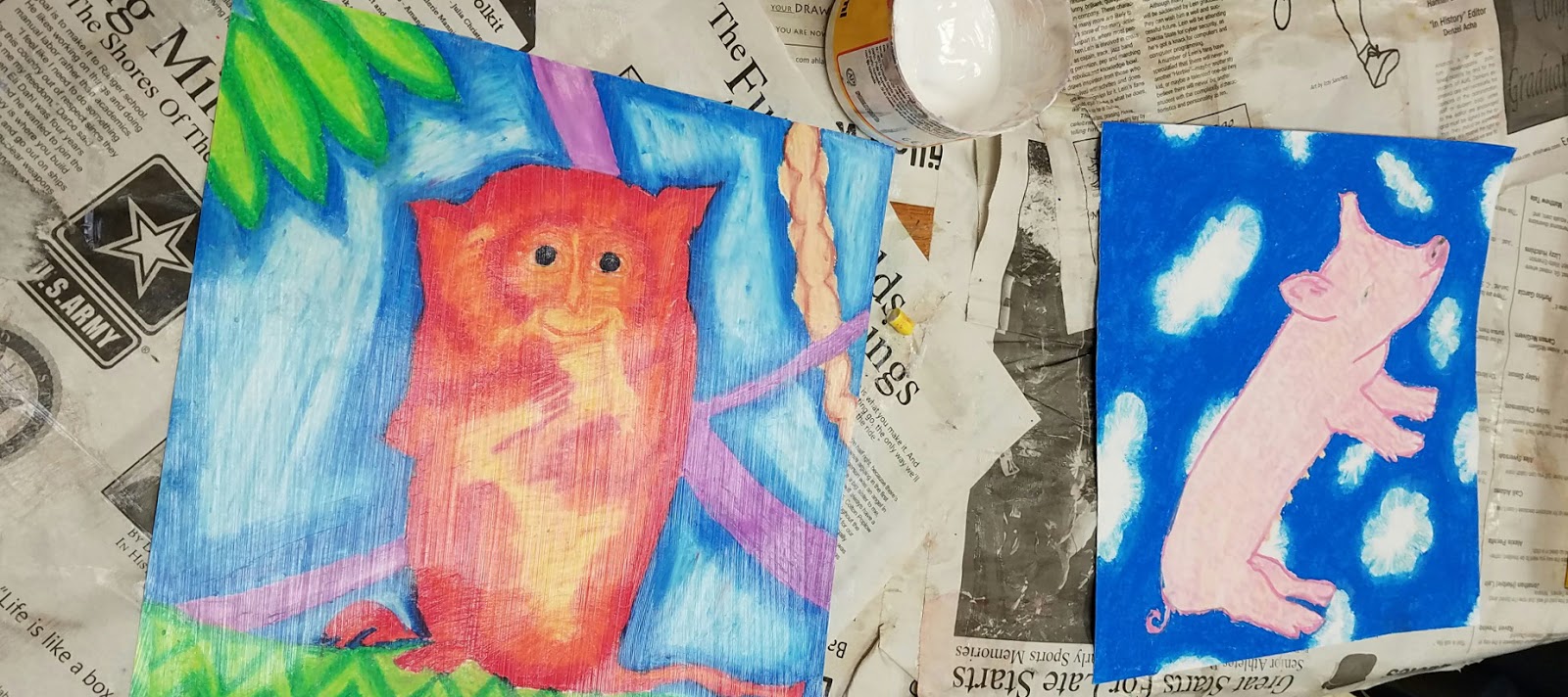 Jerdee's Art Classes: Animals in Art | Oil Pastel Project
