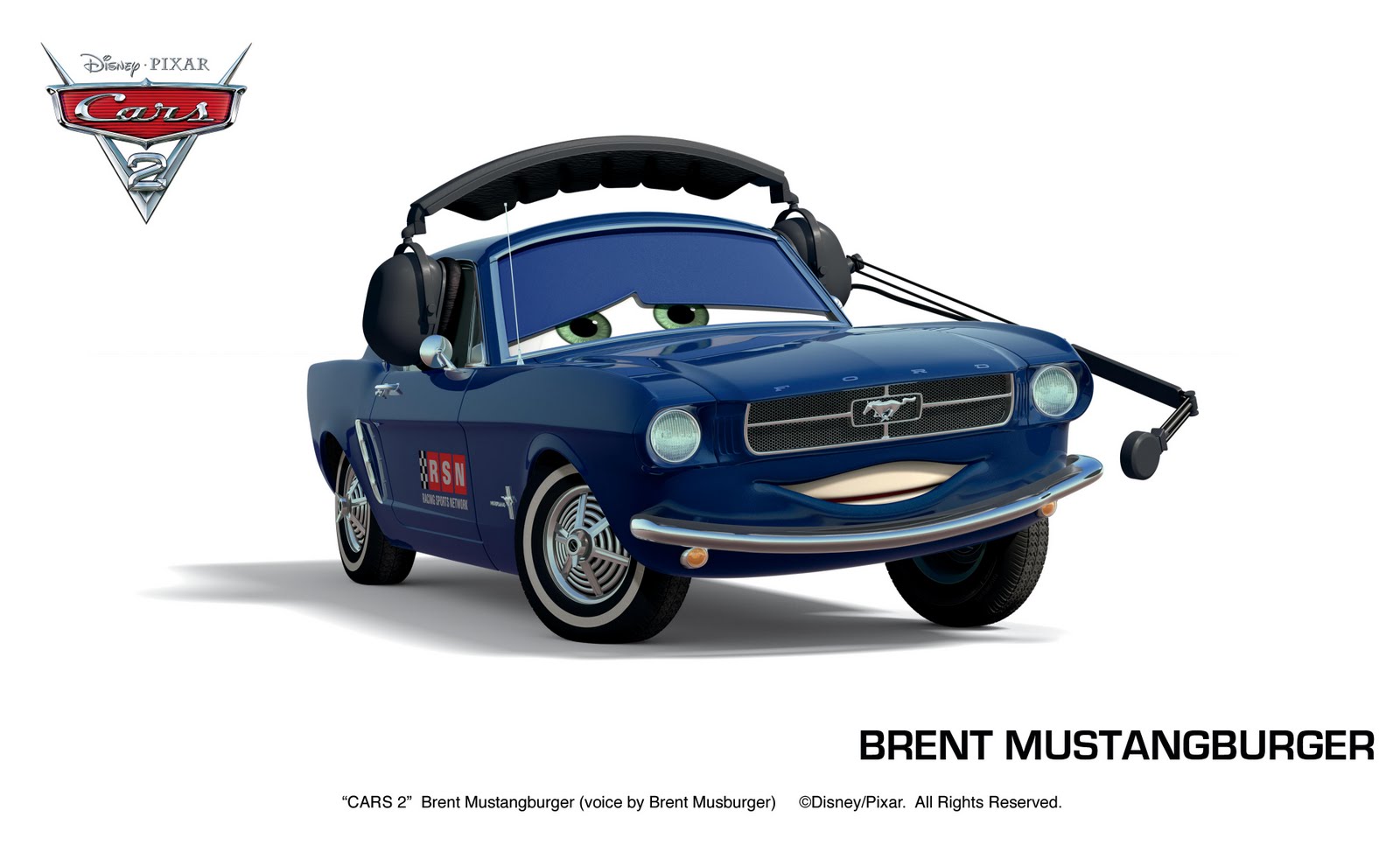 Cars 2 Turntable Brent Mustangburger :: Cortos Disney Pixar Cars