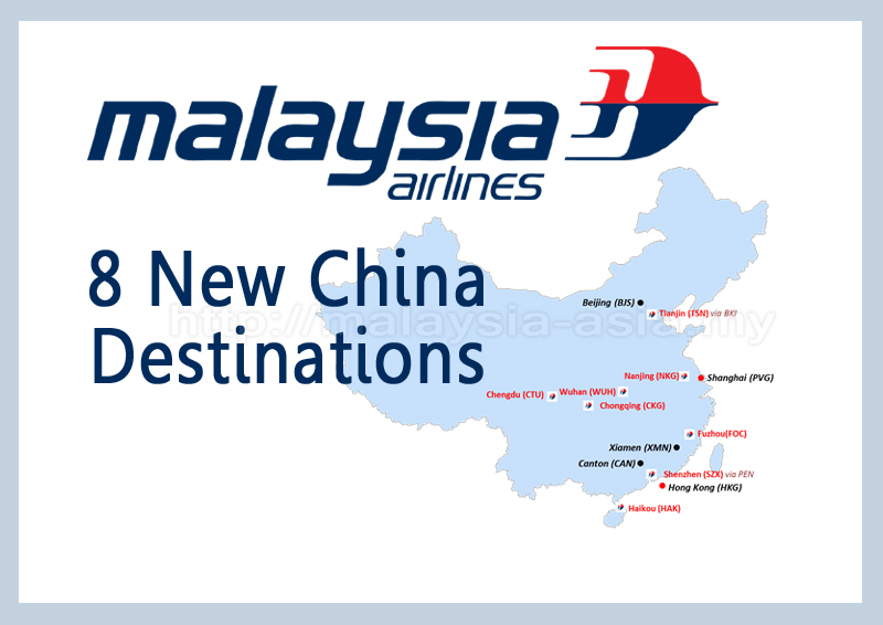 Malaysia Airlines New China Destination Routes