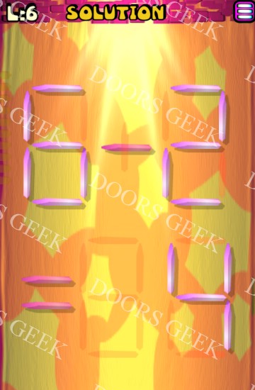 MATCHES PUZZLE [EPISODE 13] LEVEL 6 SOLUTION ~ Doors Geek