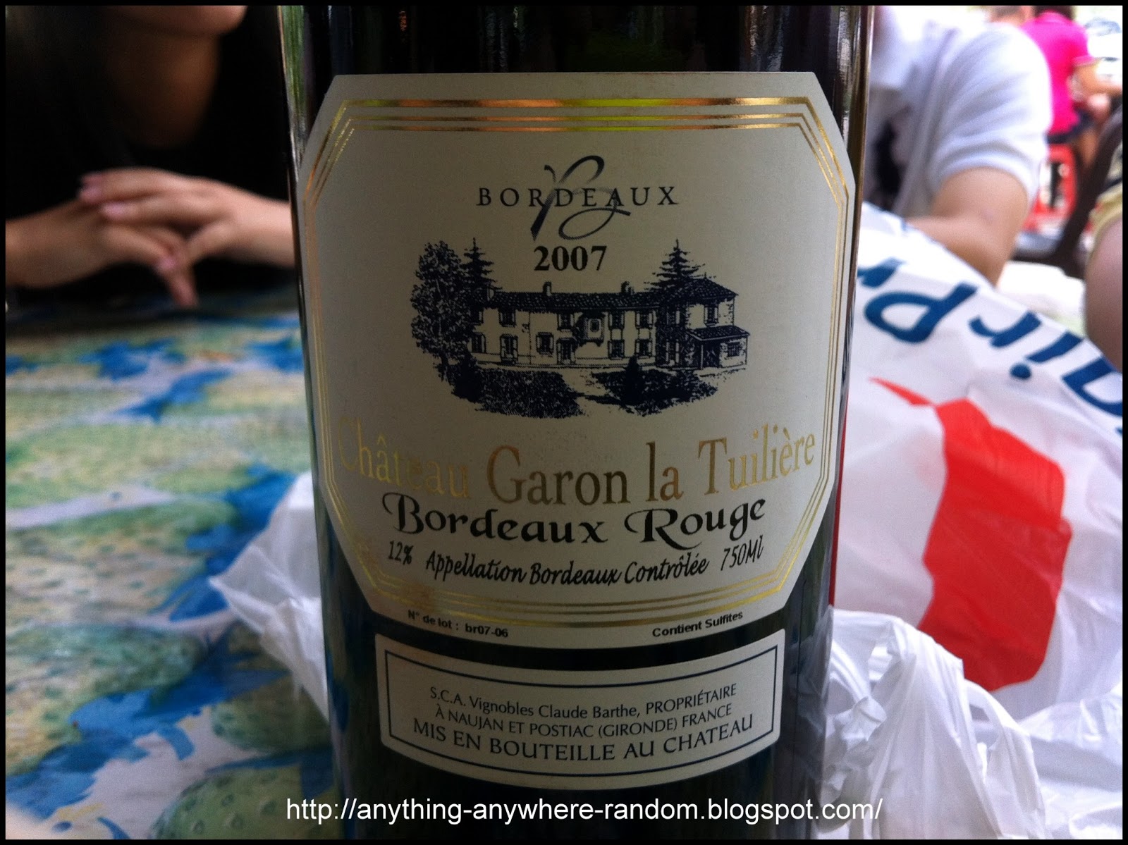 Anything: Bordeaux Red Wine.