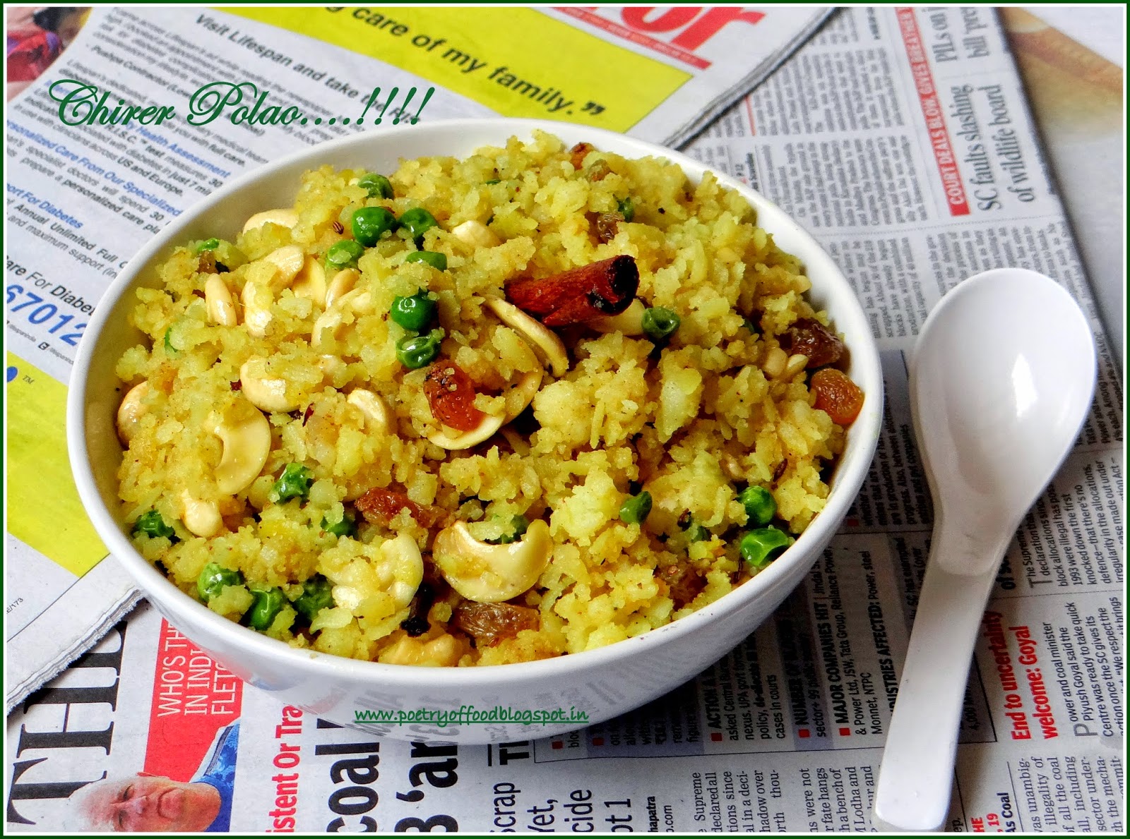 Poetry of Food: My Version Of Bengali Chirer Polao...!!!! Pulao With ...