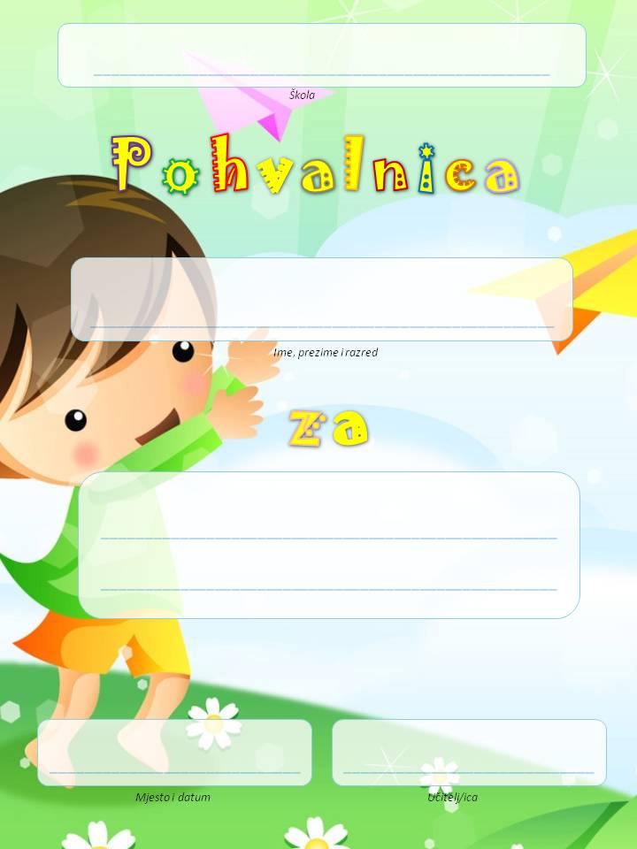 Zlatna djeca: Pohvalnice na kraju nastavne godine