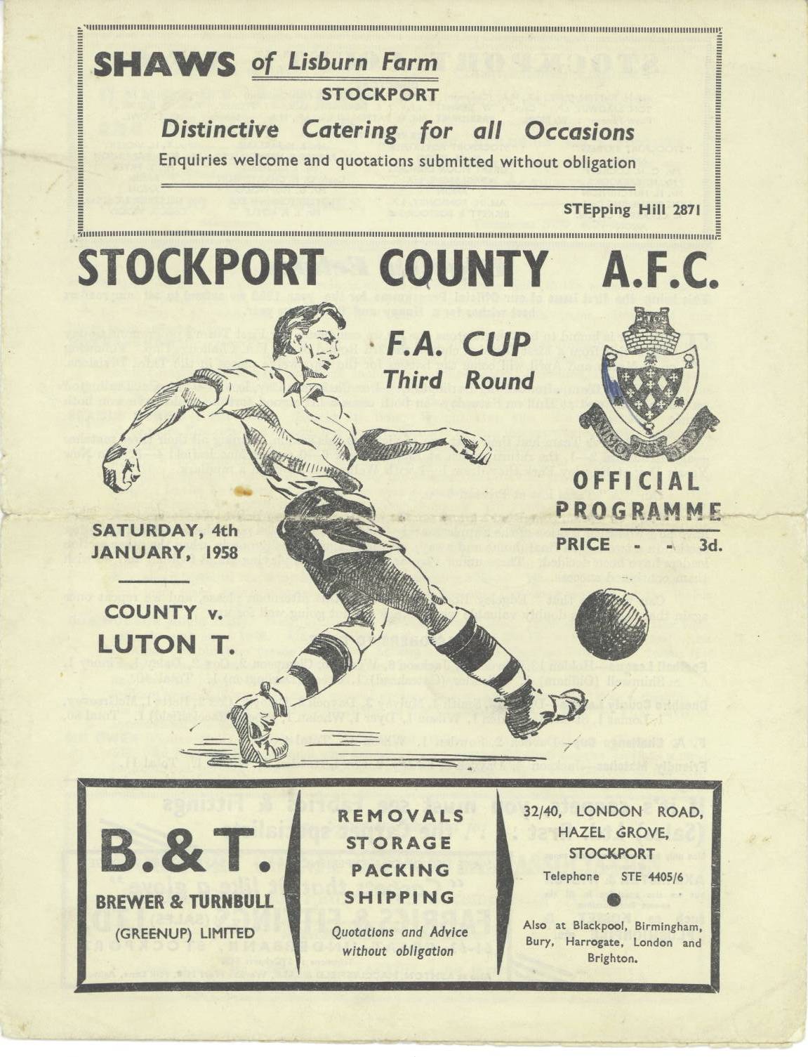 Witness to County History 2-Giant Killers County v Luton Town 1958 FA Cup.