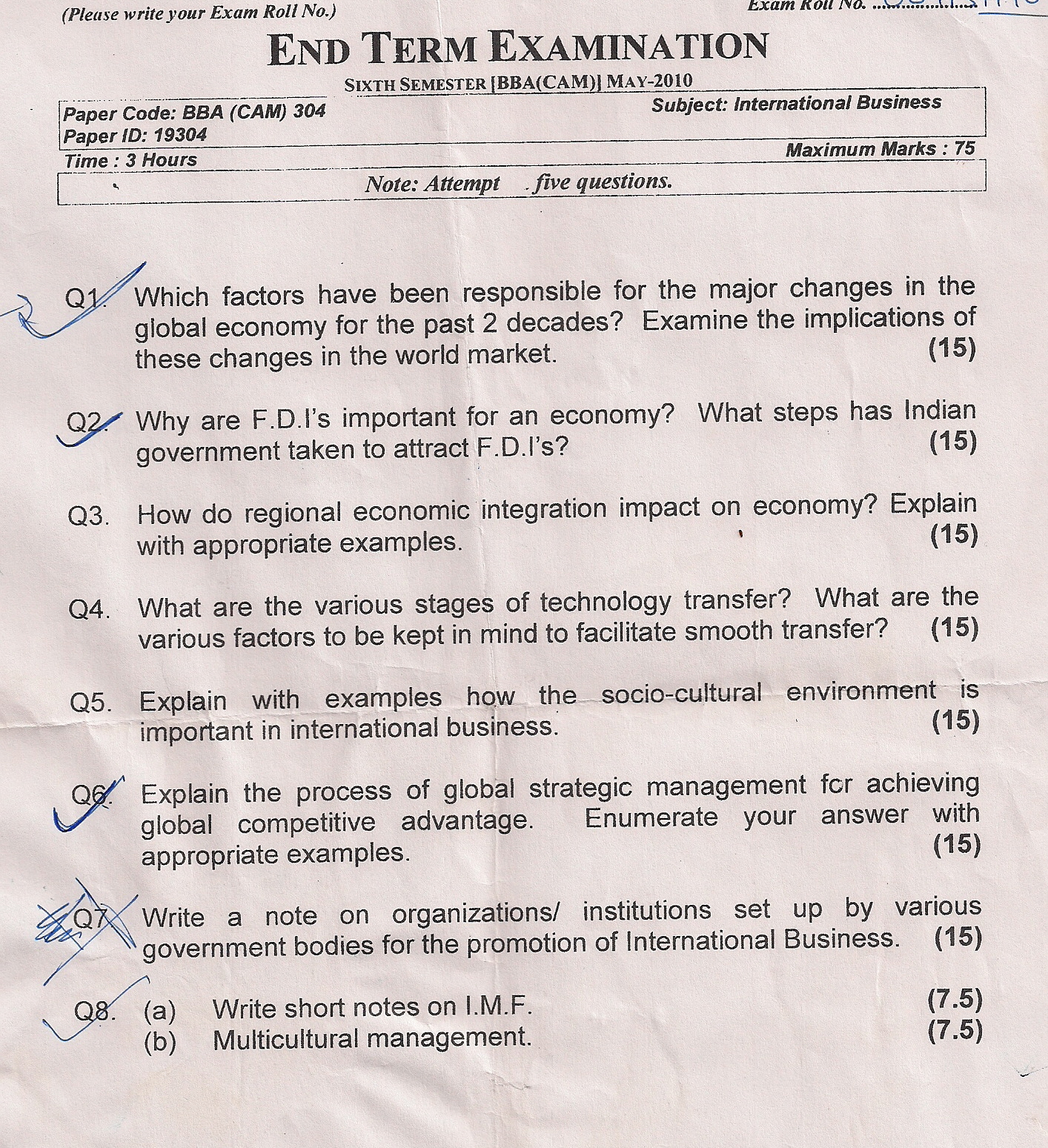I.P.University question papers by Avinash.