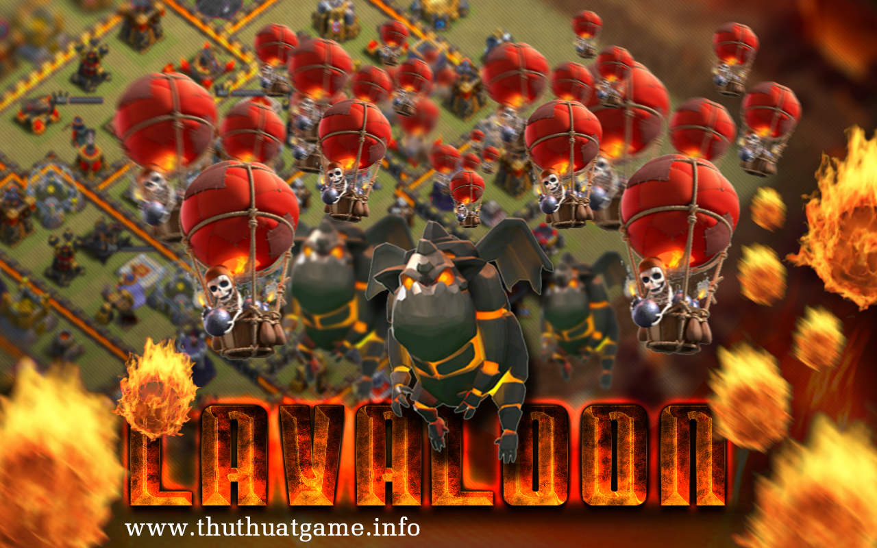 Chiến thuật Lavaloon đánh Hall 9 - 3 sao - Chuyên dùng cho đánh war ...