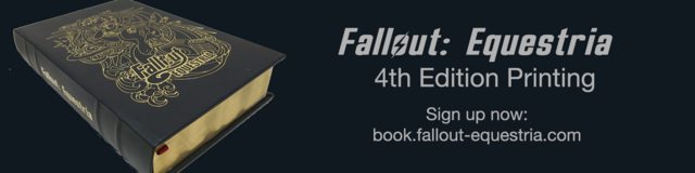 Equestria Daily - MLP Stuff!: Fallout Equestria 4th Printing Begins