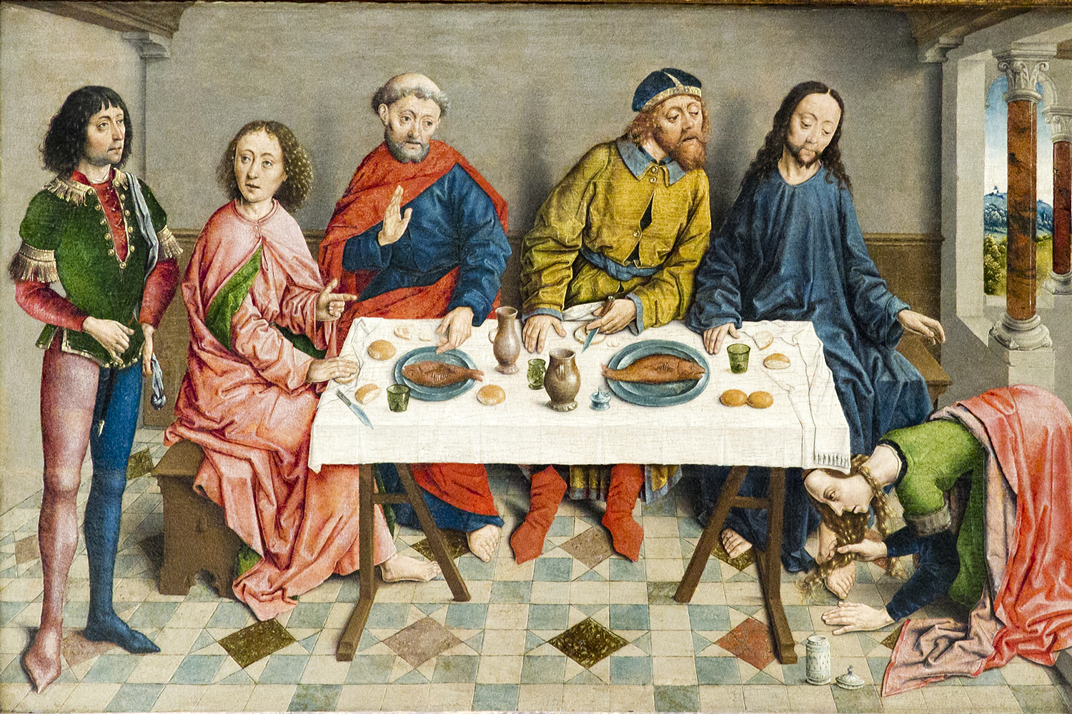 Jesús en casa de Simón el fariseo (Albrecht Bouts) Arte-Paisaje