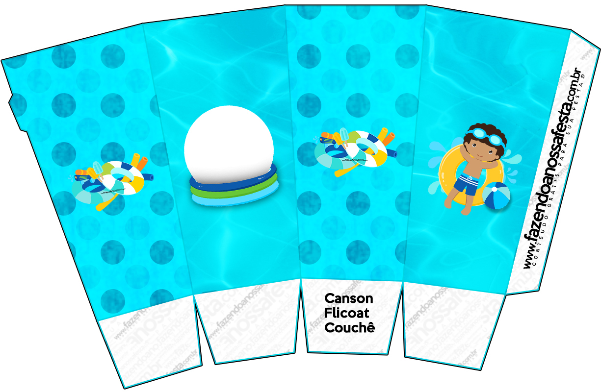 Brunette Boy Pool Party: Free Printable Boxes. - Oh My Fiesta! in english