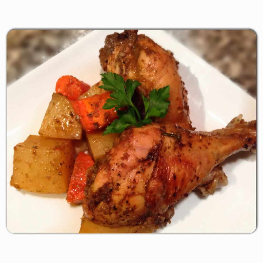 The Cuisine Queen: Roasted Chicken with Carrots and Potatoes