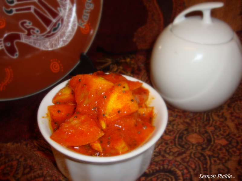 Sailaja Kitchen...A site for all food lovers!: Lemon Pickle Recipe ...