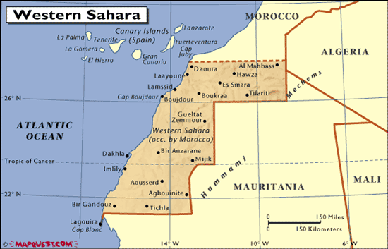MAPAS DE SAHARA OCIDENTAL - Geografia Total™