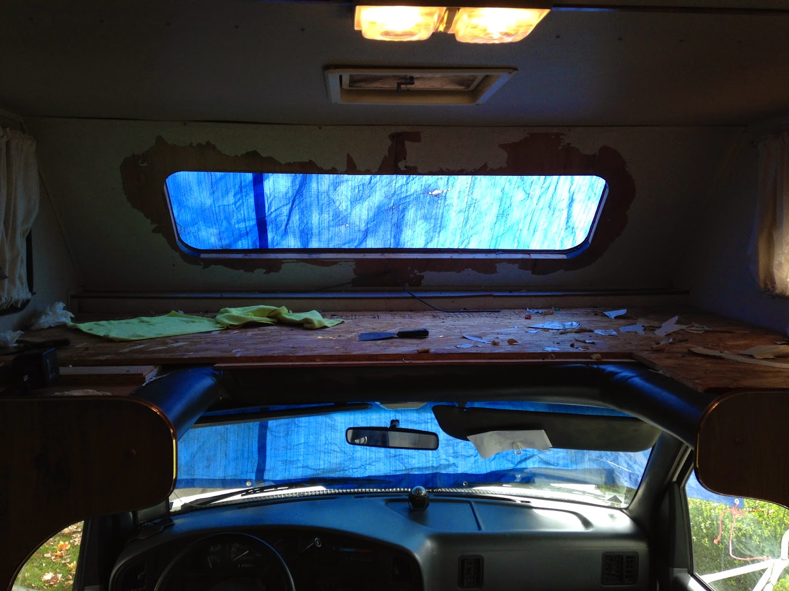 Our RV Saga: Class C RV Cab Over Bunk Inspection