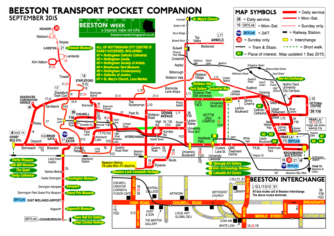 Beeston Week: Your Beeston bus and tram pocket companion updated