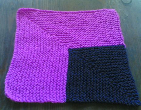 Knitting Galore: How To Knit A Mitered Square