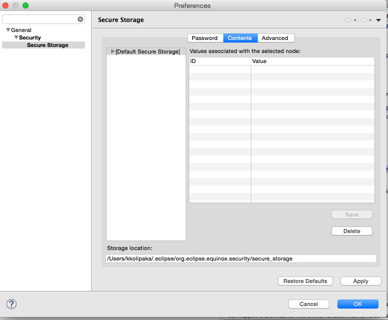 Java and Eclipse Plugin Development: Where does Eclipse secure storage ...
