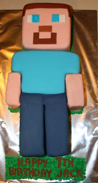 Jacqueline's Sweet Shop: Minecraft Steve Cake