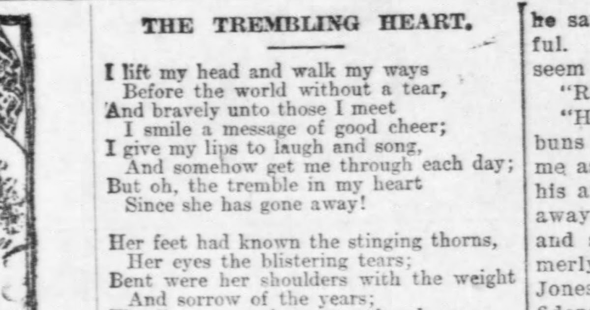 The Ella Higginson Blog: "The Trembling Heart"