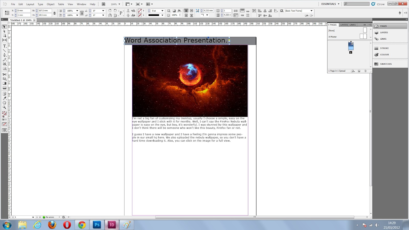 Ideas and Concepts: Introduction To InDesign