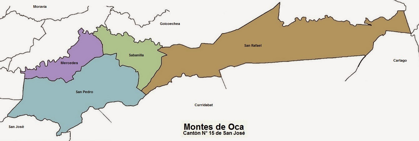 Ubicacion del Canton de Canton Montes de Oca en la Provincia