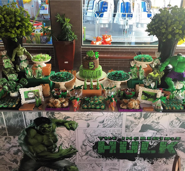 Fiesta temática de el increible Hulk