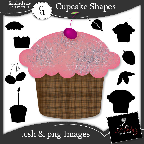meohmygraphics: Cupcake Shapes Freebie