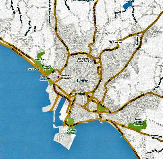 Map of Saint Helier