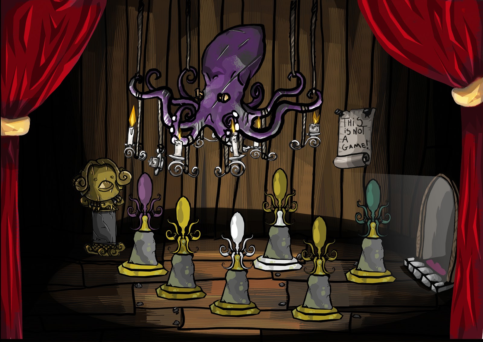 Leviathan: The Leviathan statue.