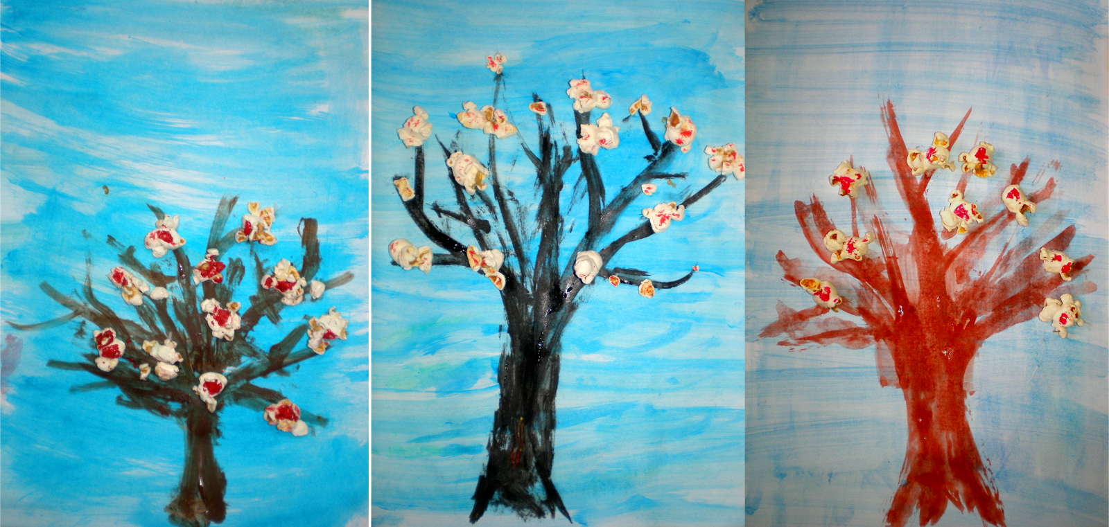 Arte plastice-tehnici de lucru: „Copac înflorit” - Materiale didactice ...