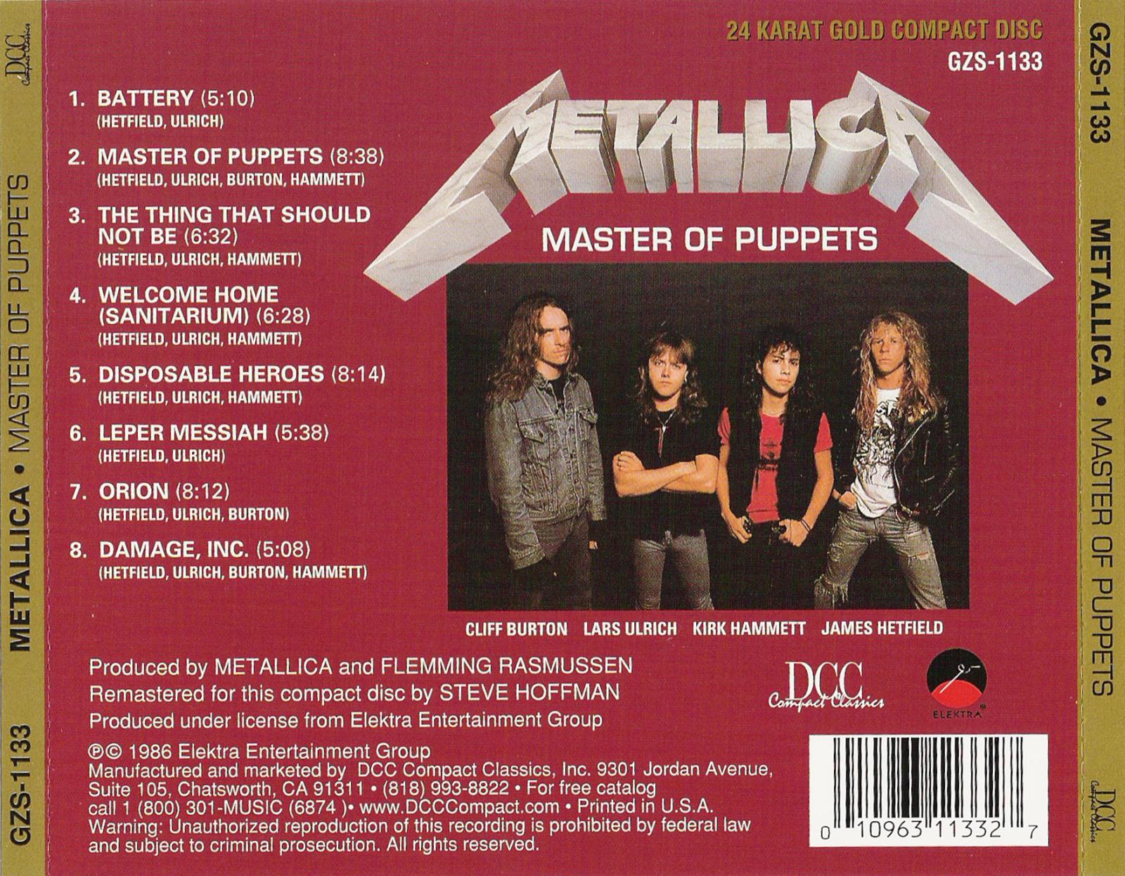 Gigadiscos: Metallica - Master of Puppets (1986)