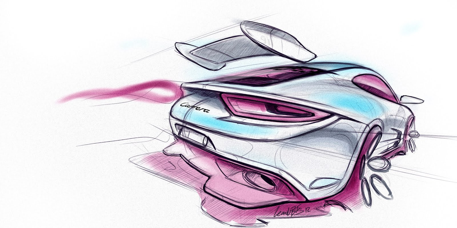 Auto skizze, Auto-design skizze, Skizzen