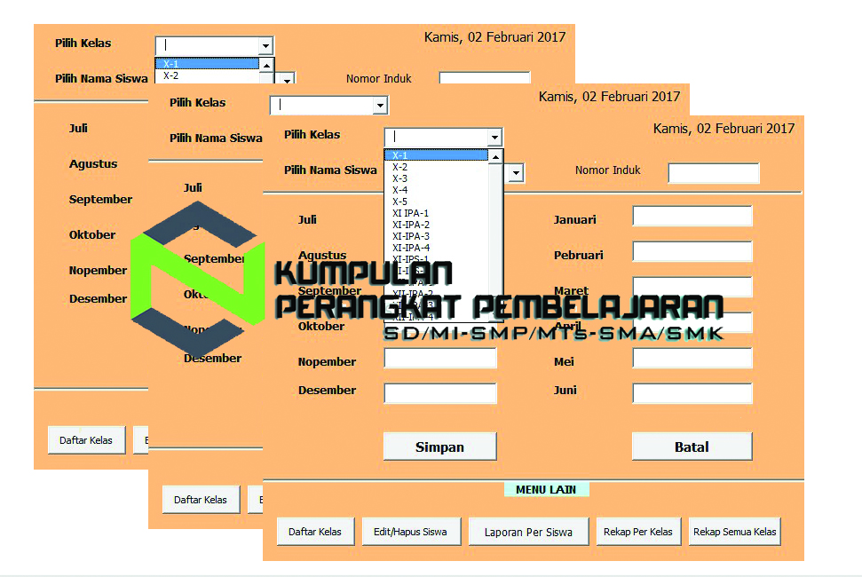 Aplikasi Pembayaran SPP Excel Otomatis Versi Update - BagiPedia