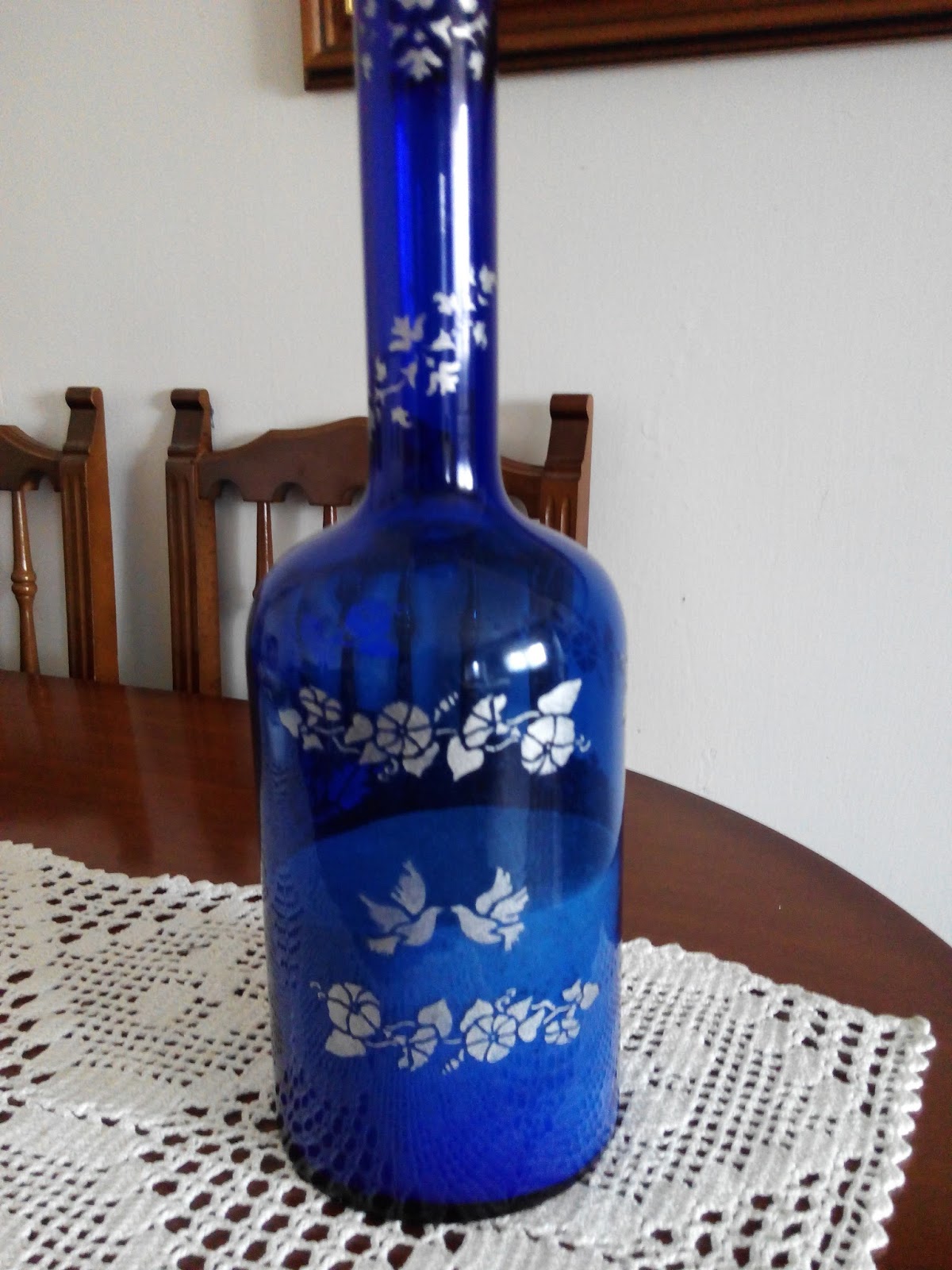 Chari y sus manualidades: BOTELLA AZUL