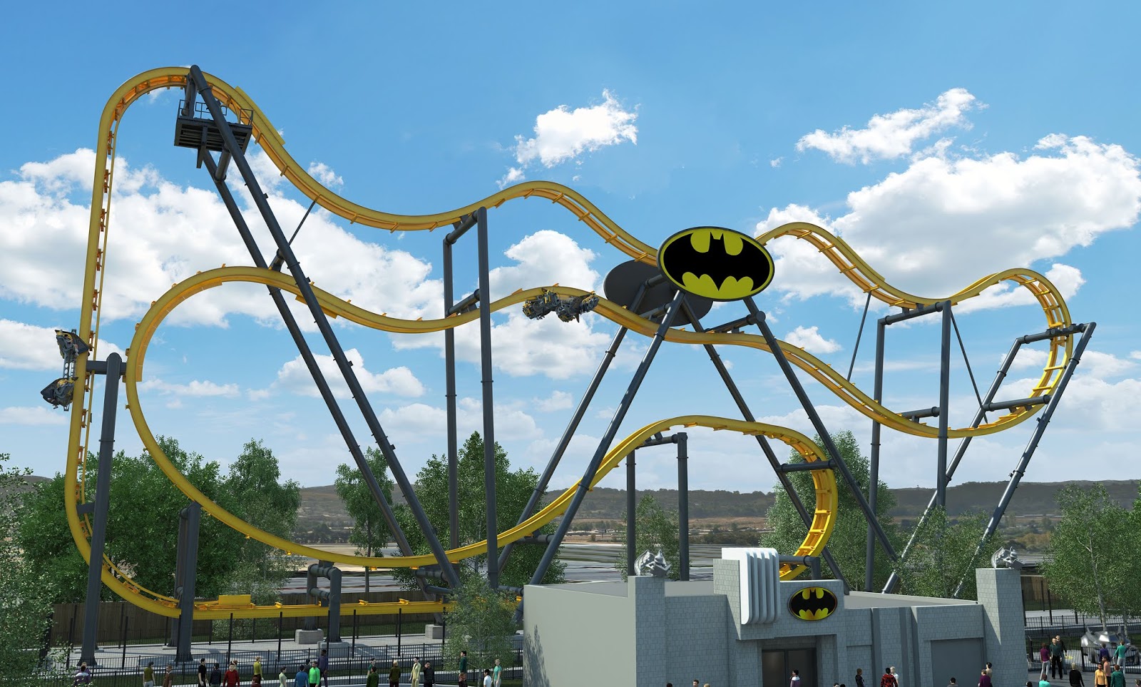Six Flags Batman Seats