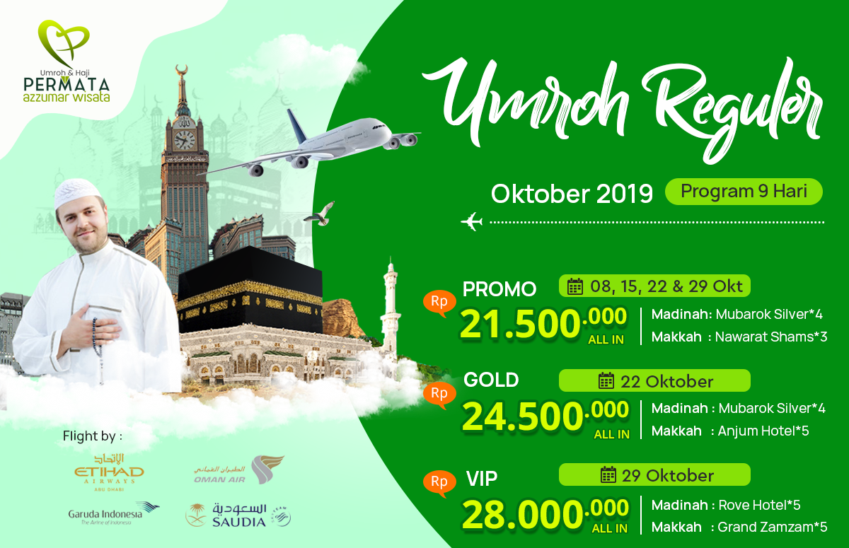 Jadwal dan Biaya Paket Umroh Oktober 2019 - travel umroh murah terbaik di Bekasi | Permata ...