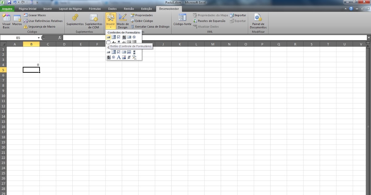 Tecla Ti Atribuir Macro A Um Botão No Excel