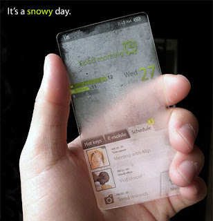 Future Glass Mobile Phone (Behave with weather) ~ Technology Village