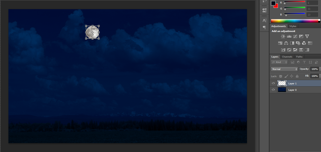 Adobe Photoshop Tutorial: Creating Moonlight effect using Adobe ...