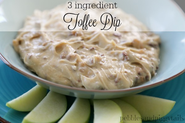 Easy 3 Ingredient Toffee Dip for Apples