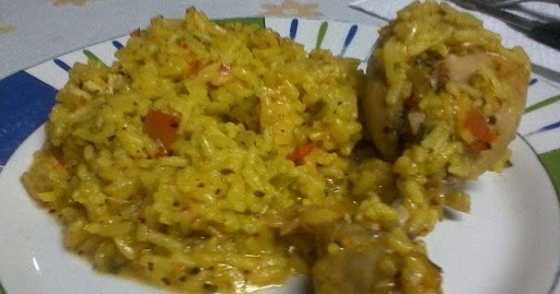Pollo con arroz al azafran | Como cocinar pollo