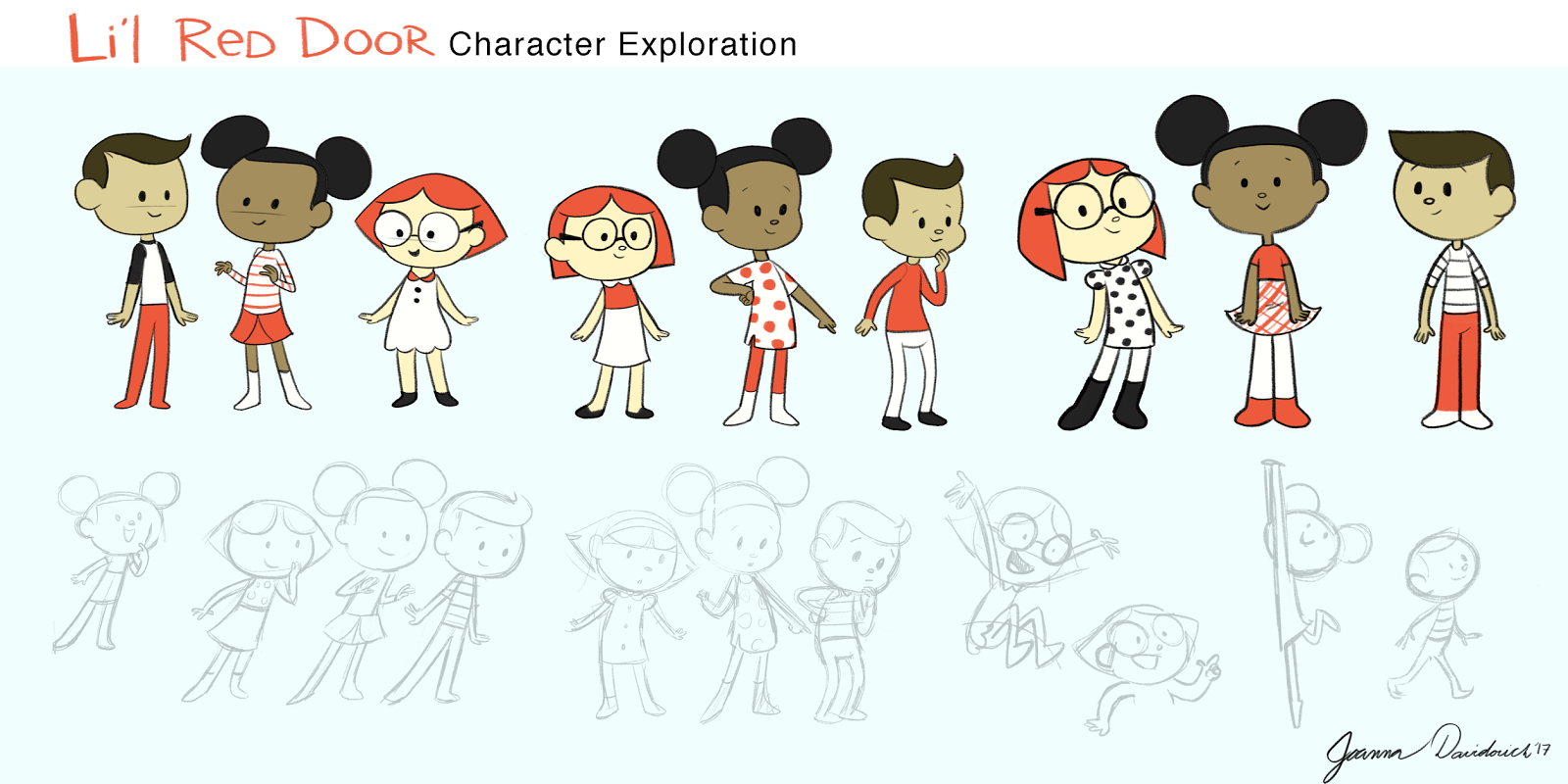 Joanna Davidovich's Art & Animation Blog: Li'l Red Door Characters