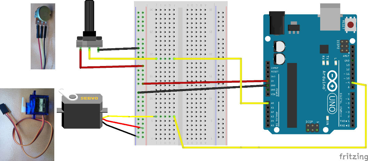 Let's Learn: Control a Servo with a Pot